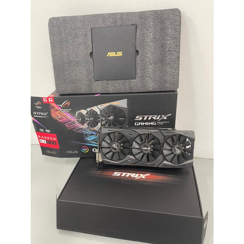 (USED) ASUS ROG Strix Radeon RX 580 OC edition 8GB GDDR5 with Aura Sync ...