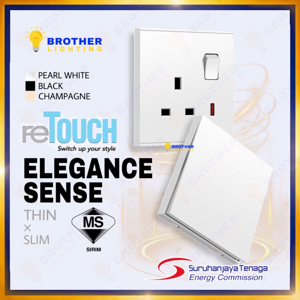 [SIRIM] Retouch Elegance Sense Switch Socket Modern Design Wall Slim ...