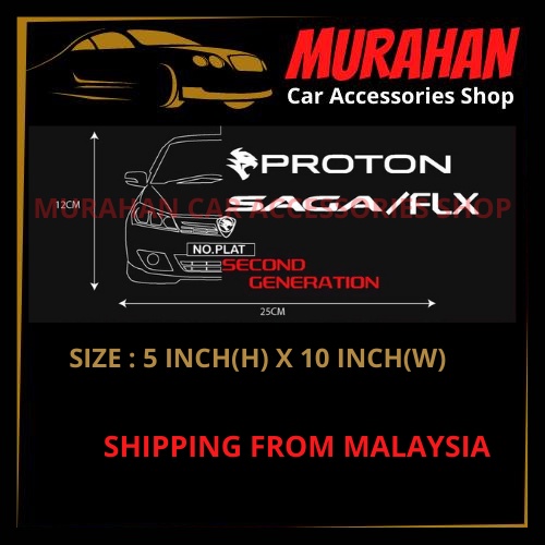 [ Ready Stock ]Proton Saga flx second generation shape&words sticker ...