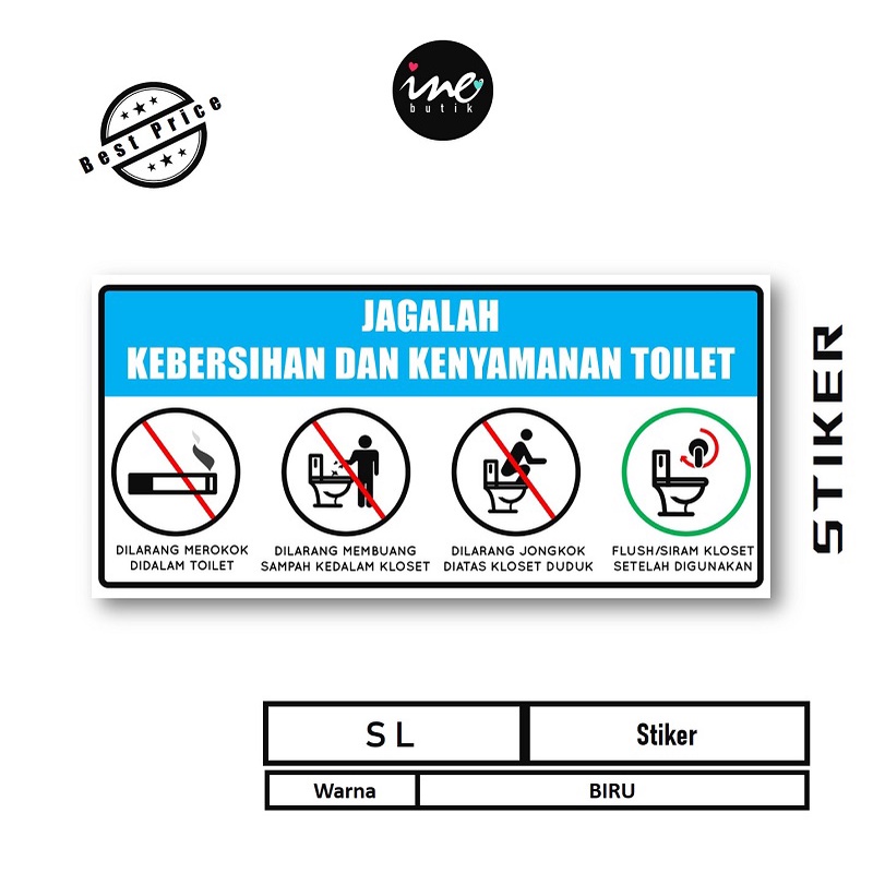 Sticker Keep The TOILET Clean | Toilet Sticker | Water PROOF TOILET ...