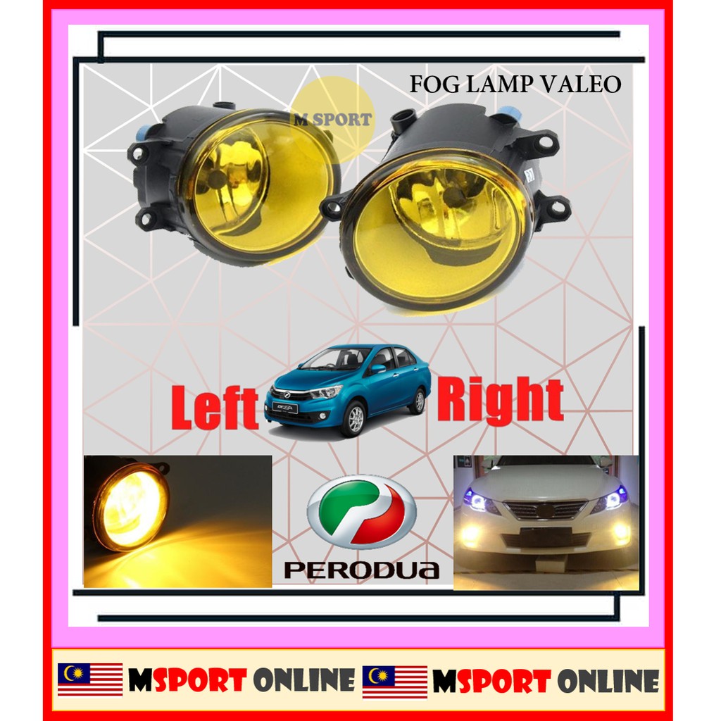 ( YELLOW ) 2 PC PERODUA BEZZA 2016 2017 2018 2019 2020 OEM Fog Lamp ...