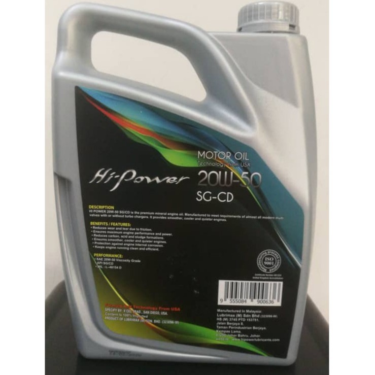 Hi-Power 20w50 SG-CD ( Technology From USA ) | Shopee Malaysia