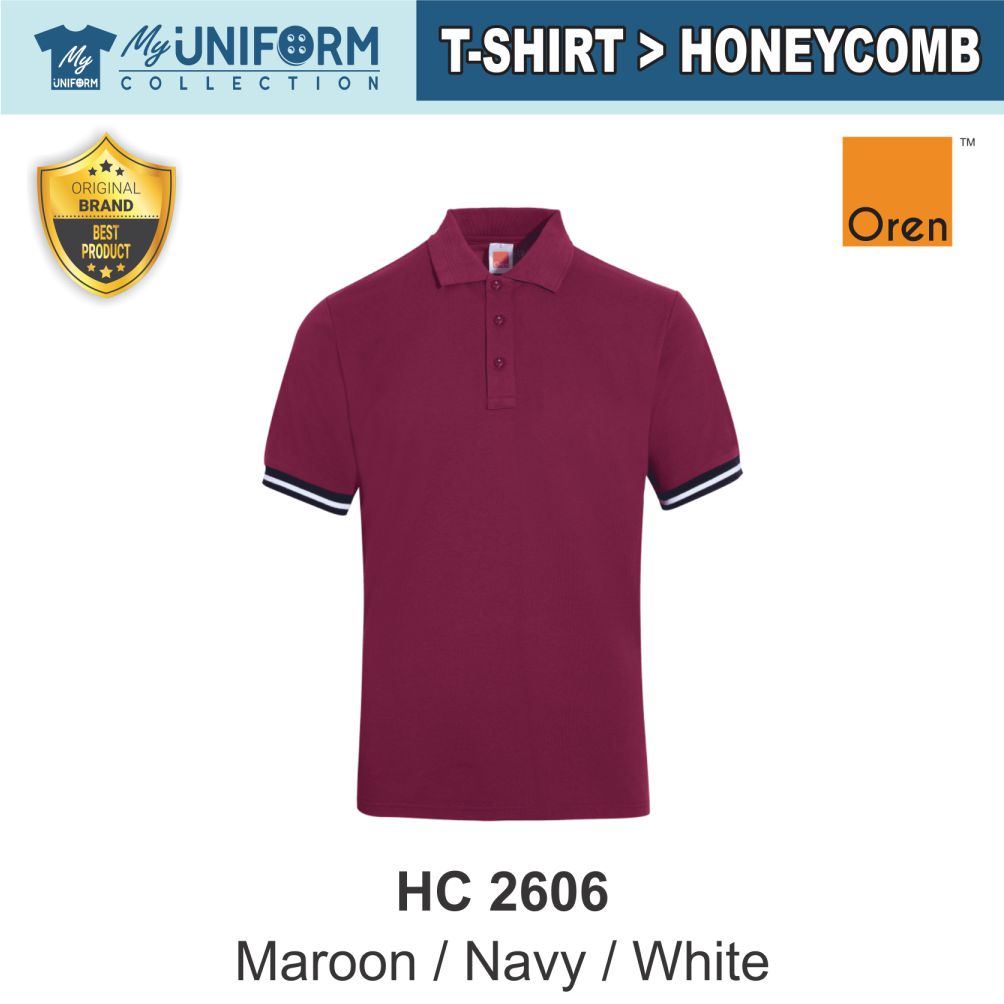 [Original Brand] Oren Sport HC26 Unisex Honeycomb Short Sleeve Collar Polo Shirt / Customize ...