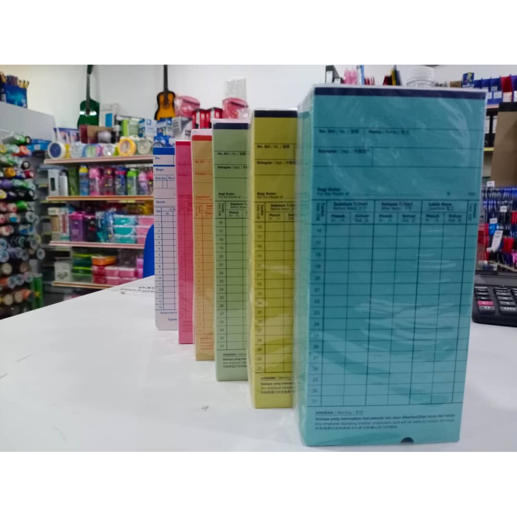Punch Card / Time Recorder Card -100pcs/pack | Shopee Malaysia