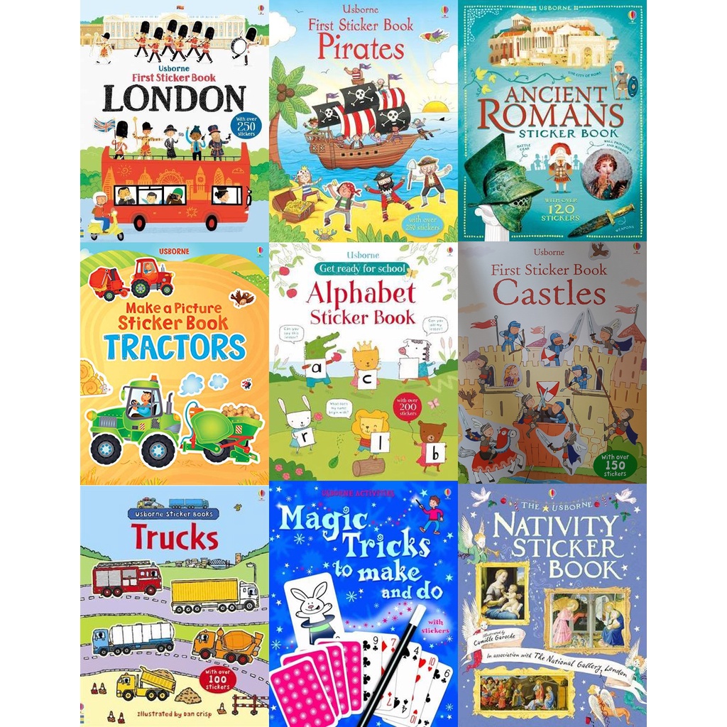 Usborne Sticker Book For Kids Children Book Activity Book Buku Pelekat ...