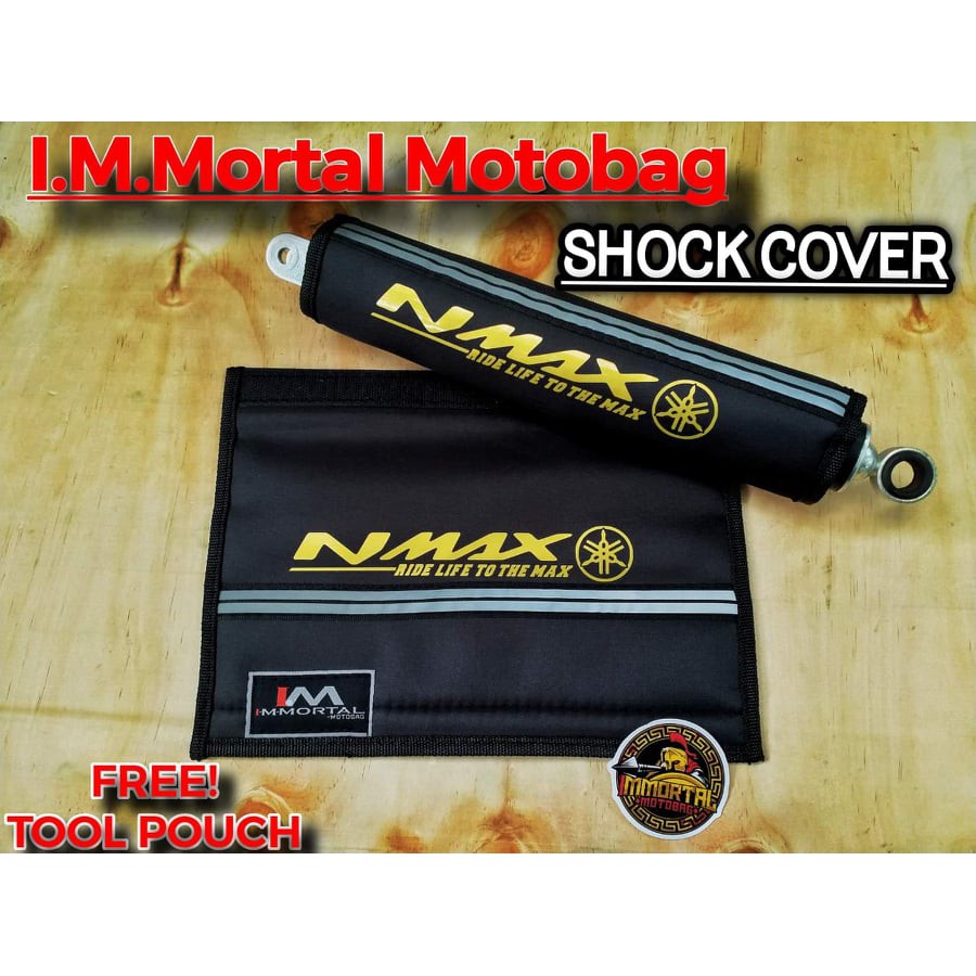 YAMAHA NMAX SHOCK COVER (GOLD PRINT) | Shopee Malaysia
