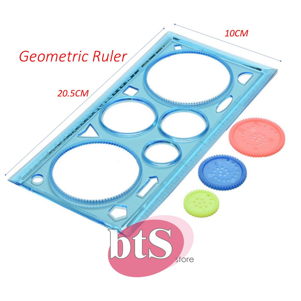 Geometric Ruler for Students Mathematics Drawing Drafting Tools ...