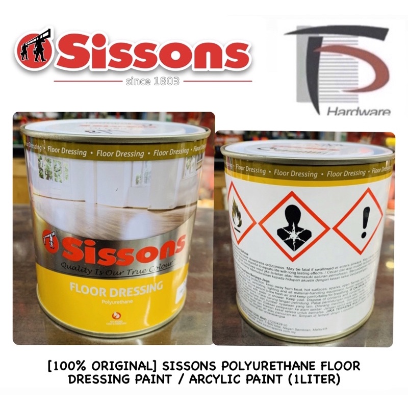 [100% ORIGINAL] SISSONS POLYURETHANE FLOOR DRESSING PAINT / ARCYLIC ...