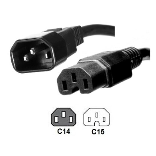 C15 to C14 Power Cord Extension 3 x 1.5 mm Cable - 3 meter | Shopee ...