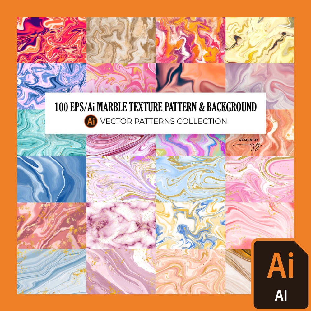 100 EPS/Ai Marble Patterns & Backgrounds Vector Collection PREMIUM ...