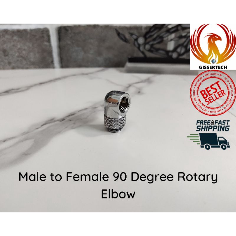 Azieru G1/4 Male to Female 90 Degree Rotary Elbow | Shopee Malaysia