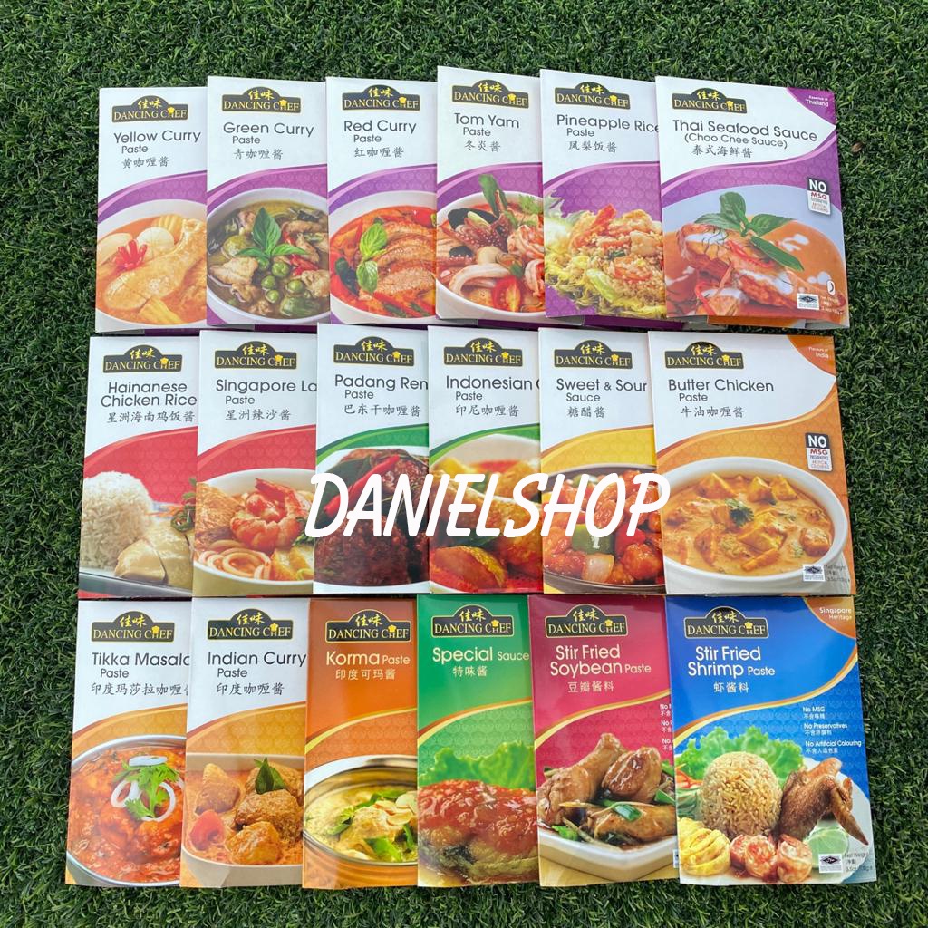 Dancing Chef Paste & Sauce (Green Curry/Yellow Curry/Red Curry/Tom Yam ...