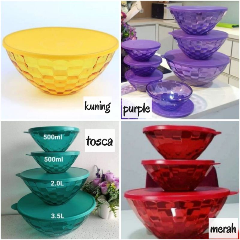 Tupperware Red Prism Prisma Collection red purple yellow merah tosca ...
