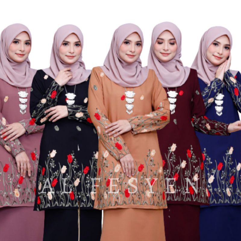 BAJU RAYA 2024 KURUNG SULAM ZALIA READYSTOCK | Shopee Malaysia