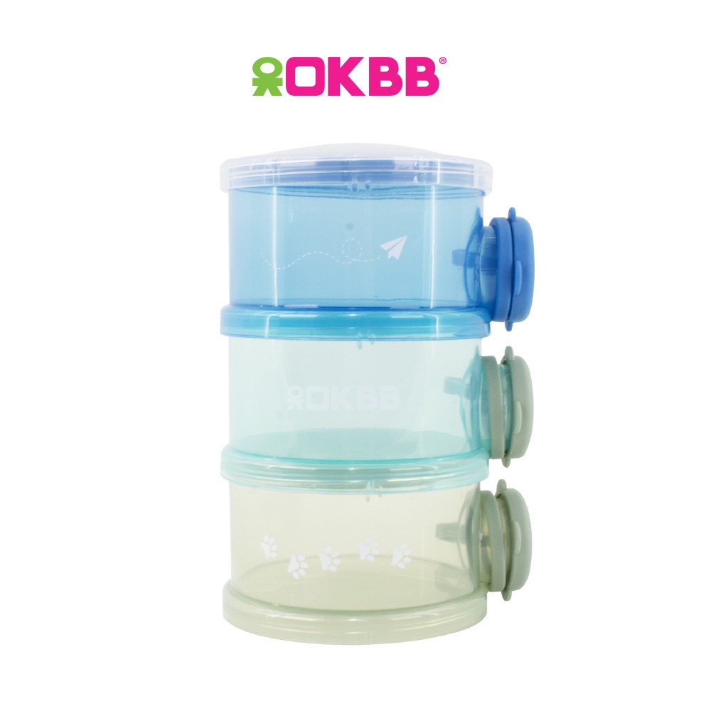 OKBB Utensils 3 Compartments Layers Baby Milk Powder Dispenser Food ...