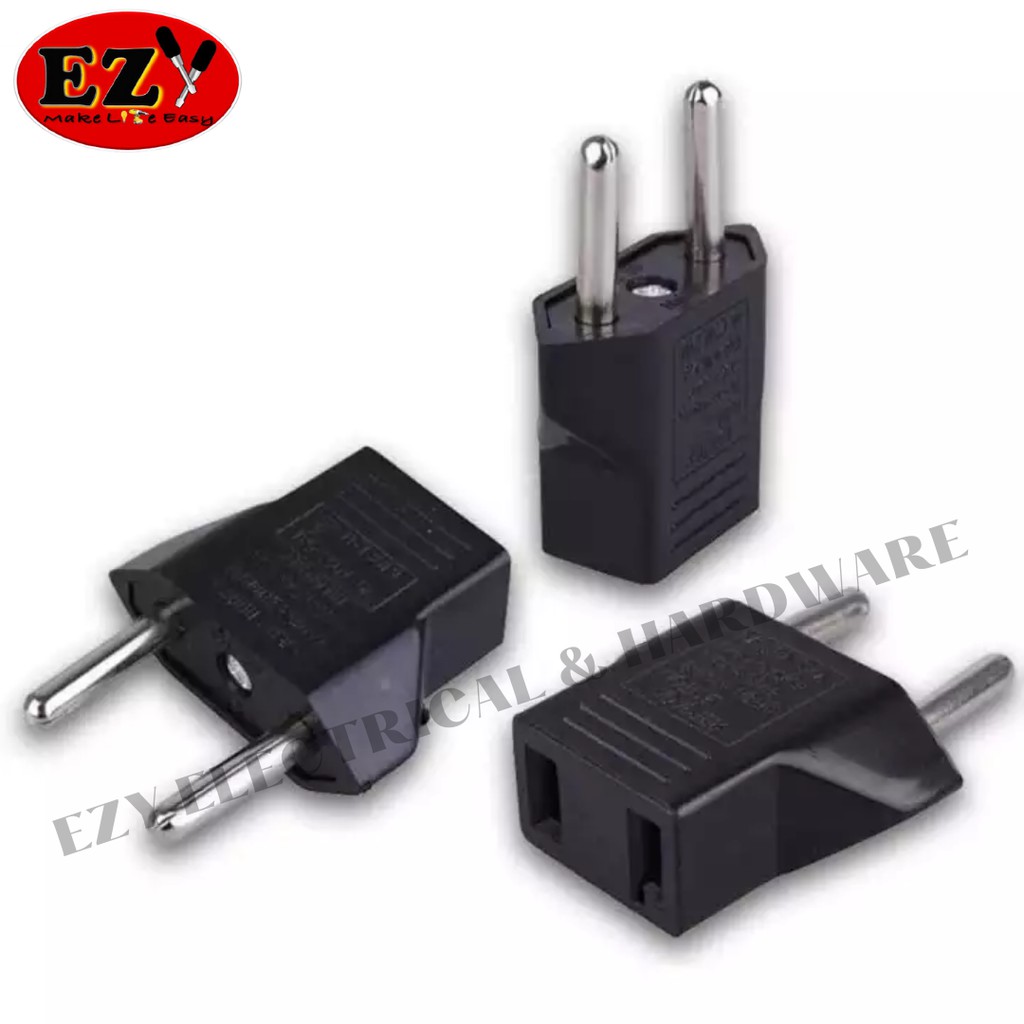 (𝗠𝗬 𝗨𝗞 𝗨𝗦 𝗘𝗨 𝗖𝗡 ) 2 Pin Travel Adapter China to Malaysia / US to EU ...