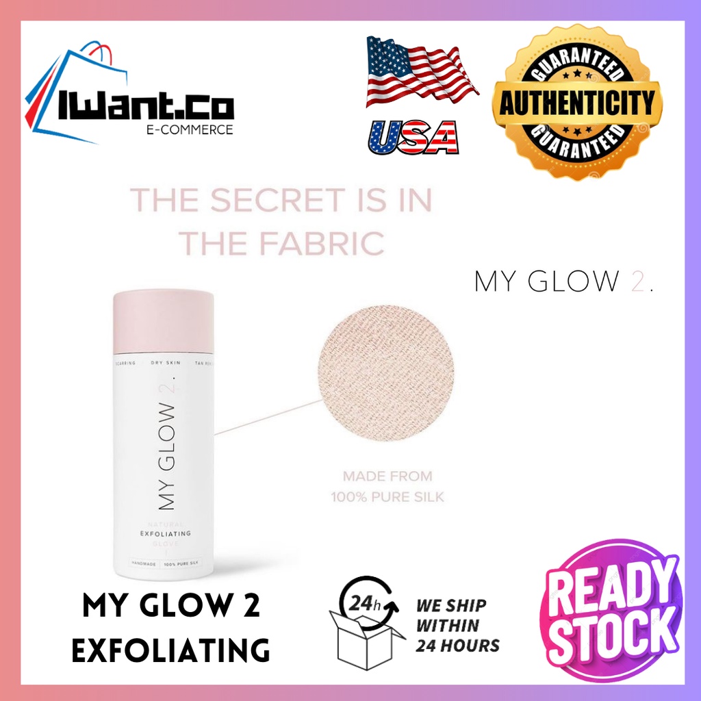 My Glow 2 l Natural Exfoliating Glove | Handmade | 100% Pure Silk ...