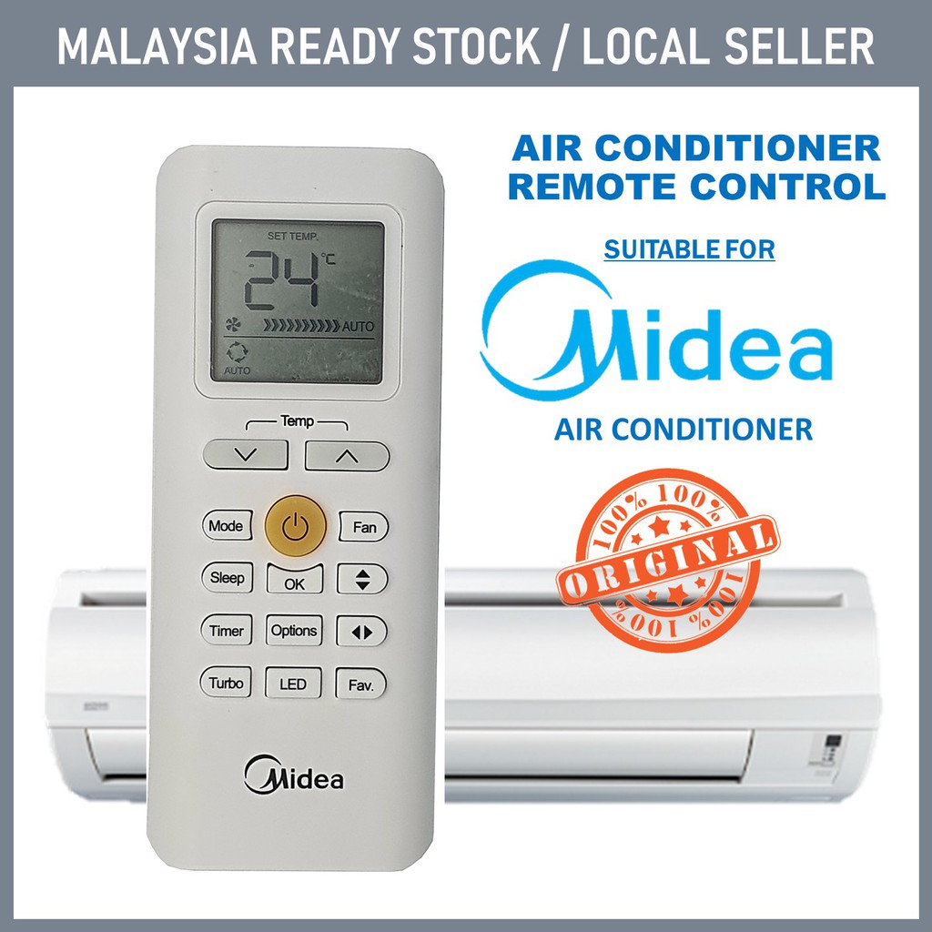 Midea -Original- Midea Air Cond Aircond Air Conditioner Remote Control ...