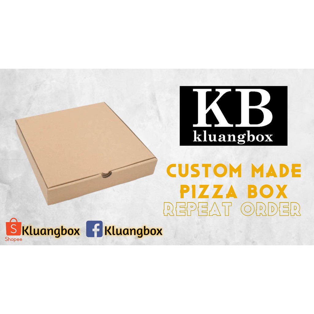 (COD 022) 100pcs 10x10x1.5inch Pizza Box Kotak Piza Custom Made Order ...