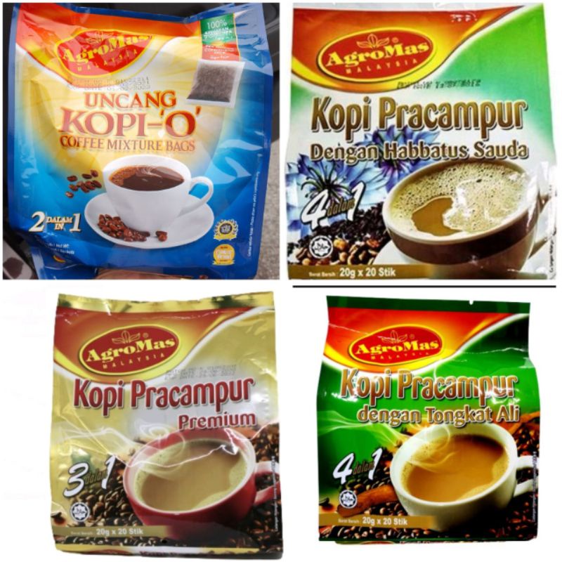 Agromas Kopi Premium,Kopi Habbatus Sauda ,kopi 0 dan tongkat ali | Shopee Malaysia
