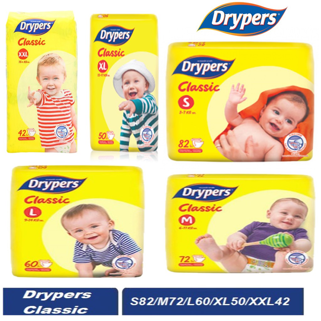 DRYPERS CLASSIC OPEN S/M/L/XL/XXL | Shopee Malaysia