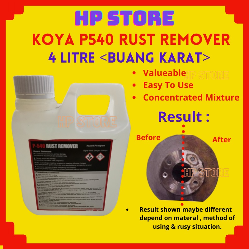 KOYA 4000ML P-540 Rust Remover Penakal Karat Buang Karat Remove Rust ...