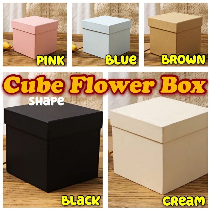 Cube Shape Flower Box Thicker High Quality | Shopee Malaysia