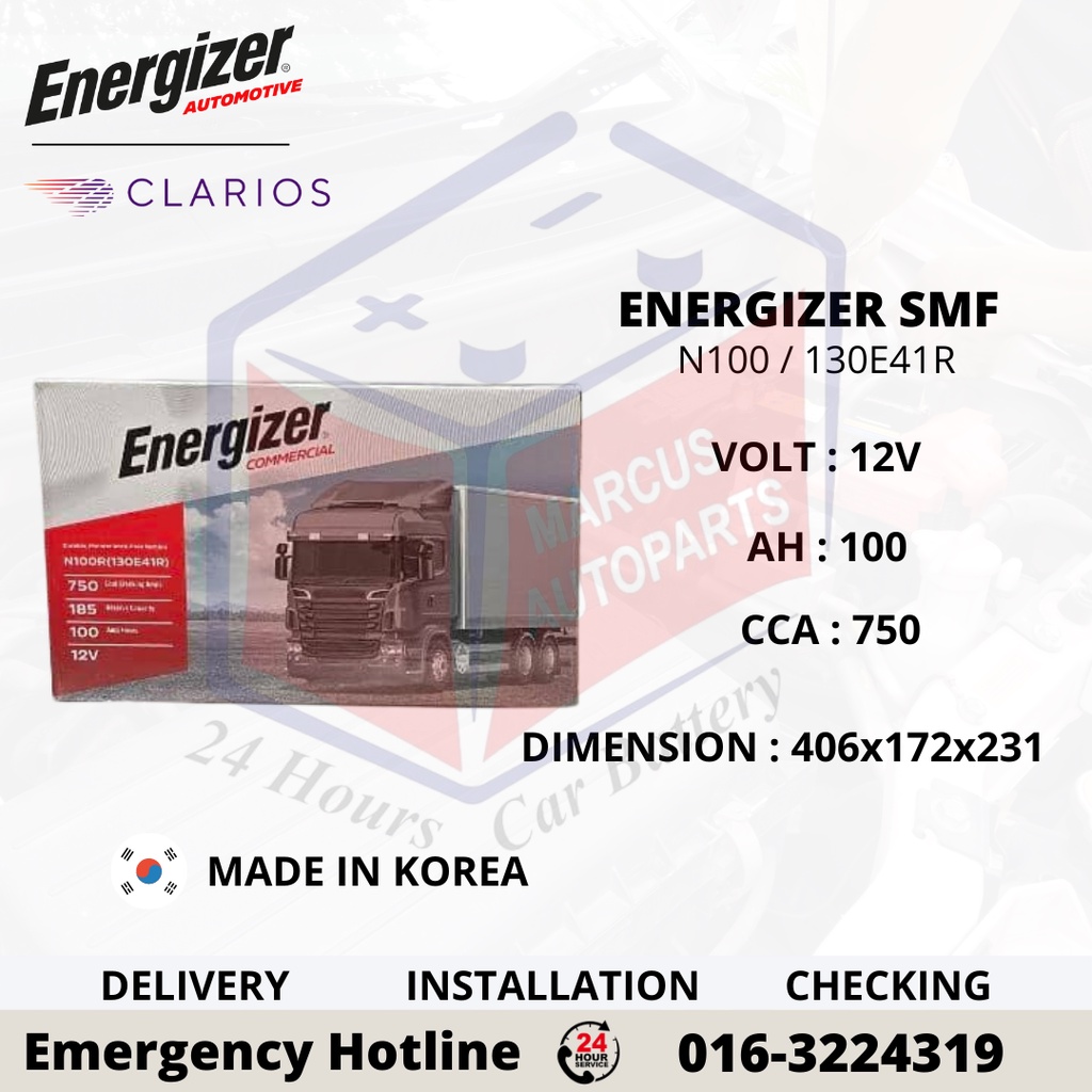 ENERGIZER SMF N100 | 130E41R AUTOMOTIVE CAR BATTERY | Shopee Malaysia