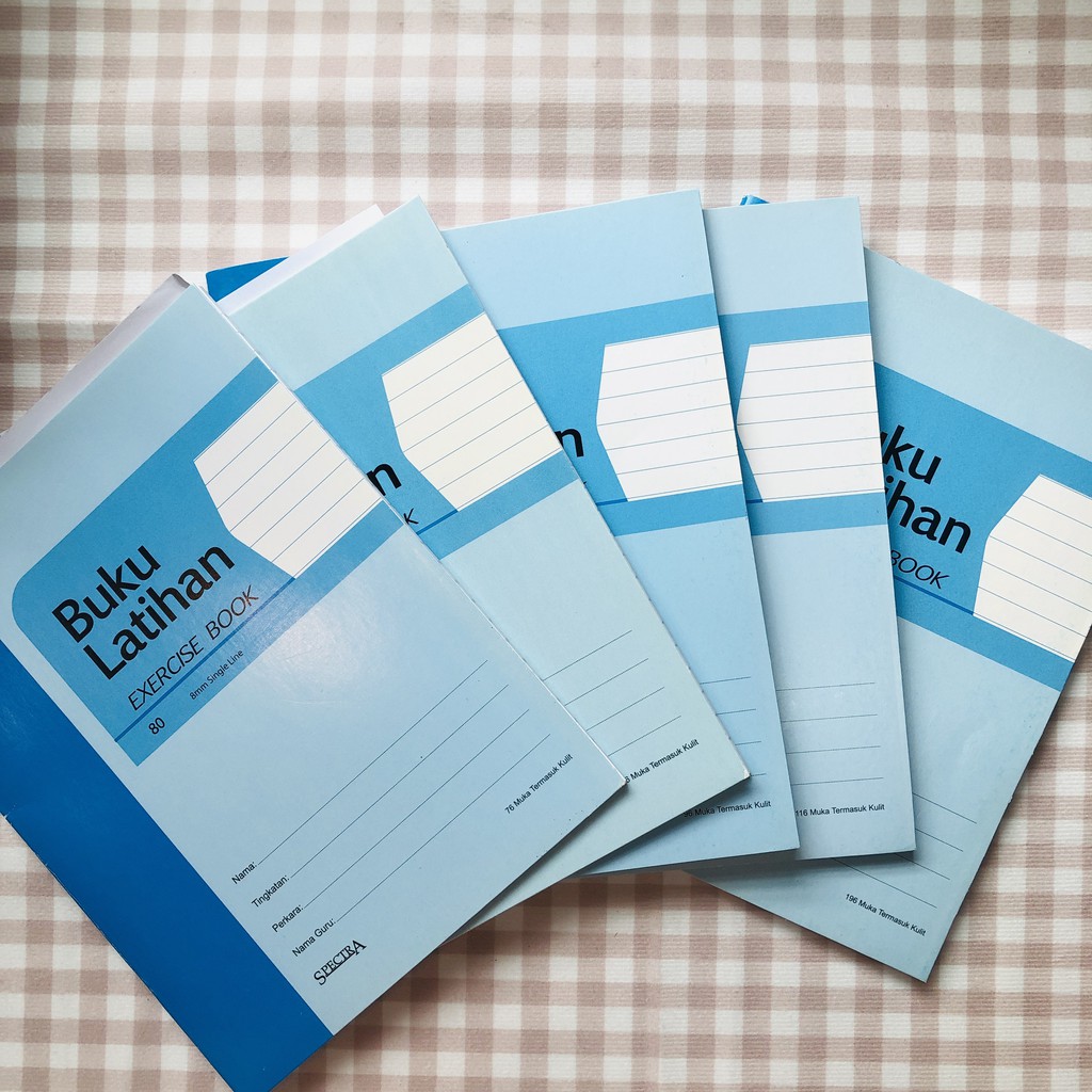 BUKU LATIHAN SPECTRA Blue Cover Single Line Exercise Book | Shopee Malaysia