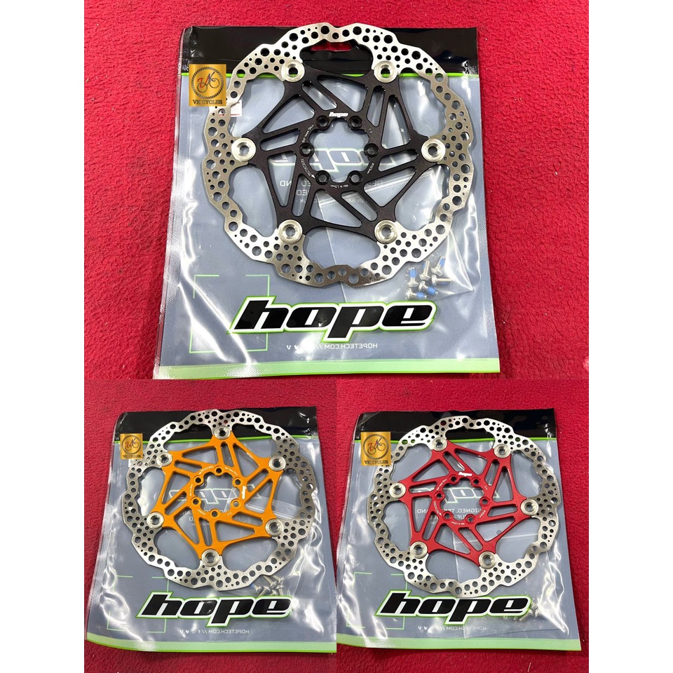 HOPE FLOATING DISC Rotor 6 Bolt High Performance 183mm 203mm BLACK ...