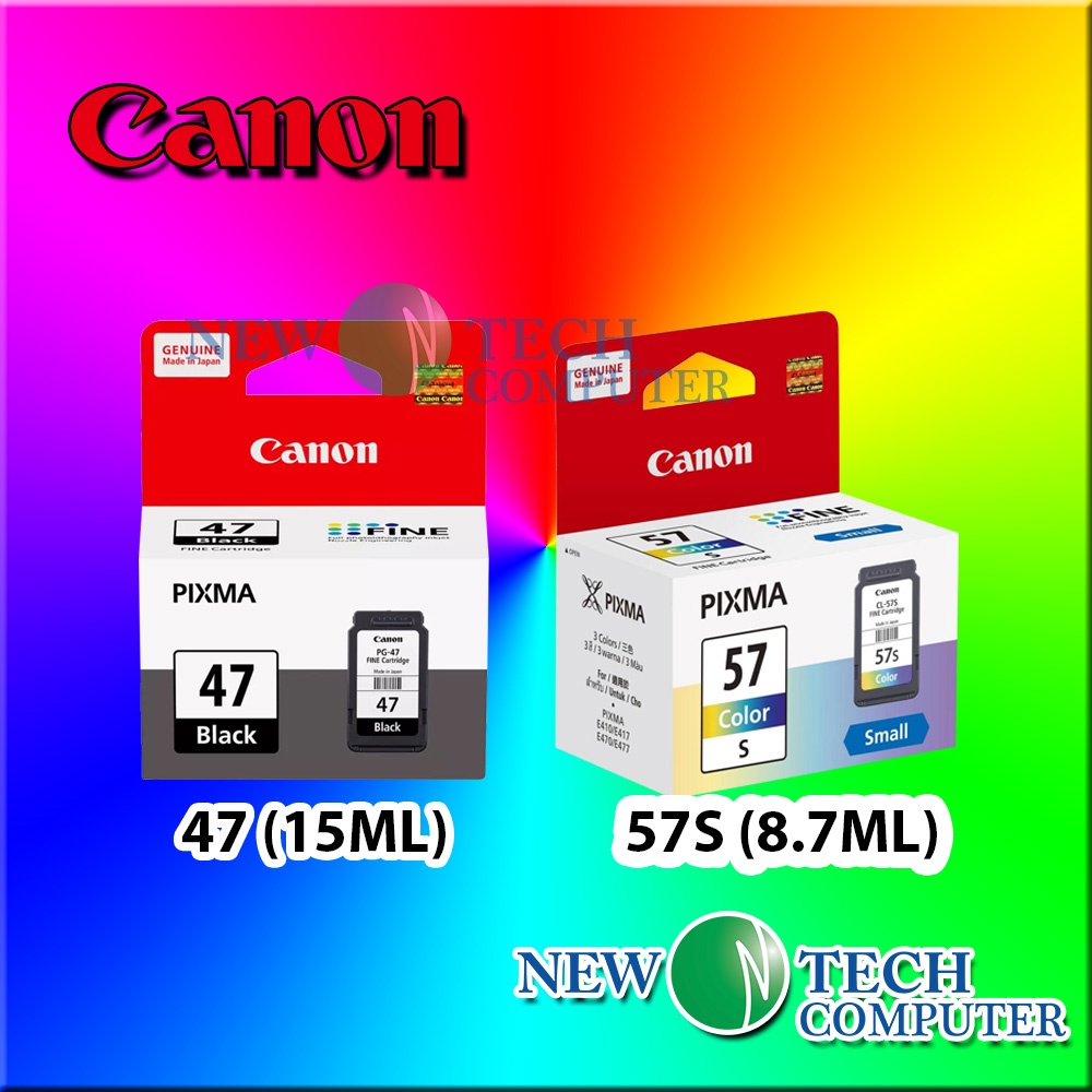 [ORIGINAL] CANON PG47 / PG 47/ PG-47 BLACK / CL57 / CL-57 / CL 57 COLOR ...