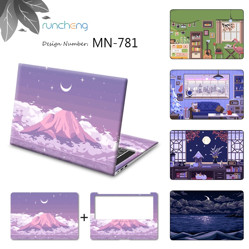 10-17 Inch DIY Mosaic Style Laptop Sticker Laptop Skin PVC Computer ...