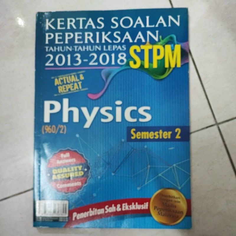kertas soalan peperiksaan STPM PHYSICS SEM2 (books/pdf) | Shopee Malaysia