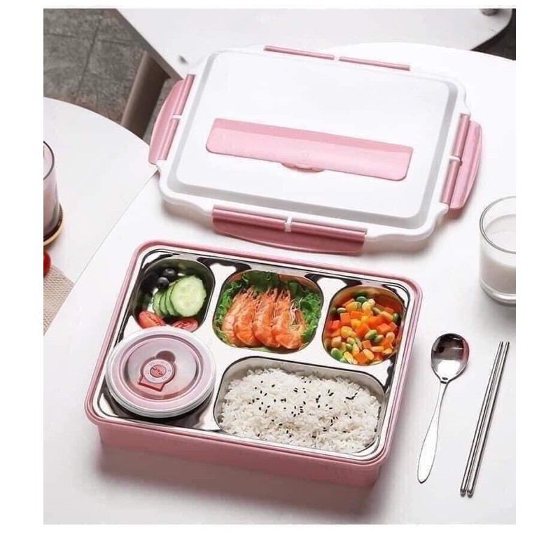5 COMPARTMENT Stainless Steel Rice Tray | Shopee Malaysia