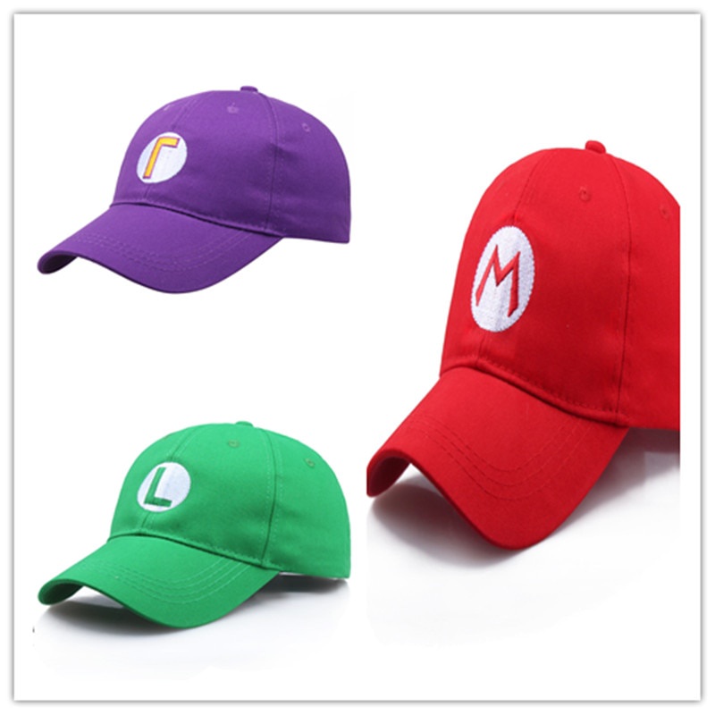 Anime Lovely Cap Cartoon Cute Game Super Luigi superhero Cosplay Adult ...