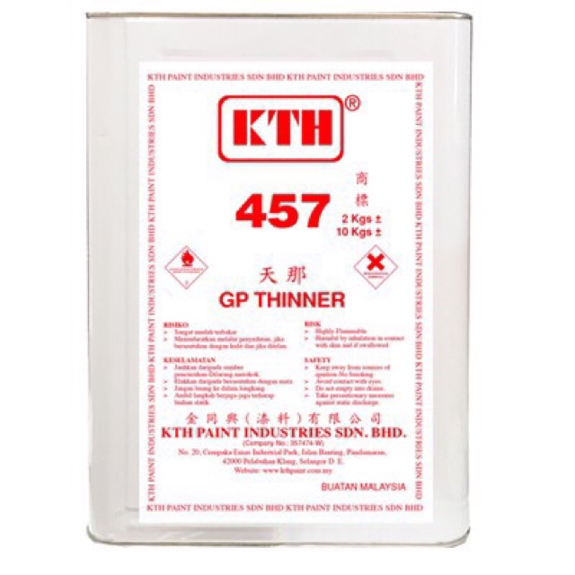 KTH Thinner 457 - 2 Kg Minyak Tina 2kg | Shopee Malaysia
