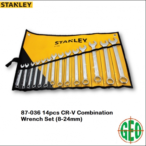 Stanley 87-036 High Quality CR-V 14pcs Combination Wrench Set (8-24mm ...