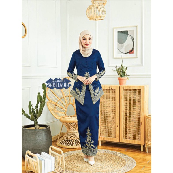 SAREEMAH MINI KEBAYA MODERN DUCHESS SATIN | Shopee Malaysia