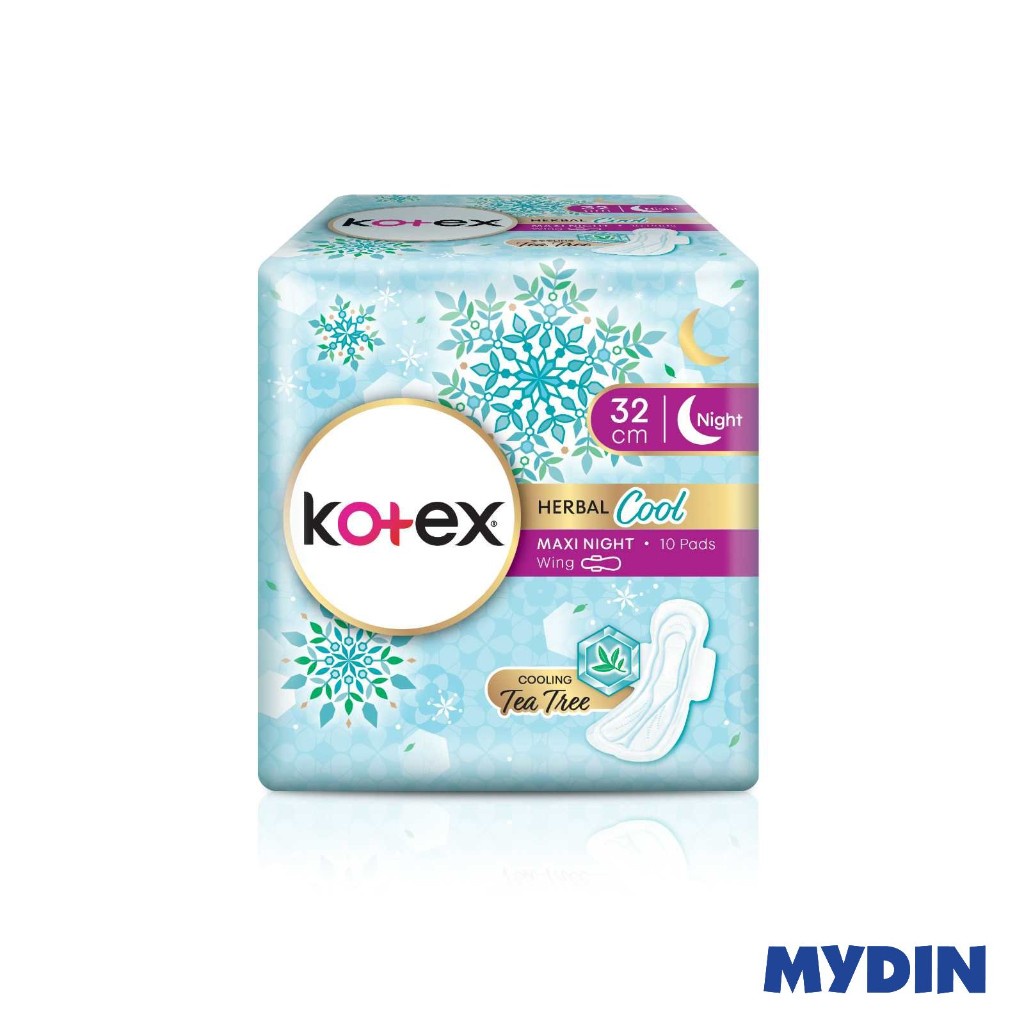 Kotex Herbal Cool Maxi Night Wing (32cm x 10's) | Shopee Malaysia