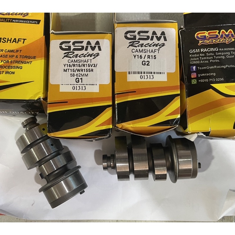 GSM Y16 R15 R15V3 MT15 NVX155 RACING CAMSHAFT CAM SHAFT G1 G2 FOR SPEC ...