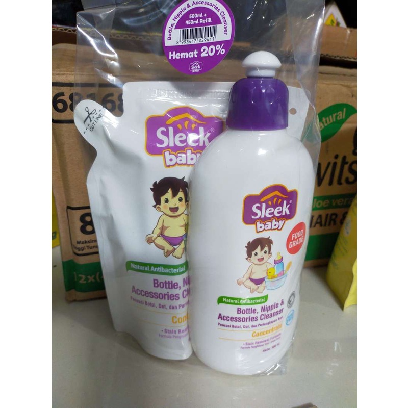 Child SLEEK BANDED Washing Baby Bottle 450ML + 500ML | Shopee Malaysia