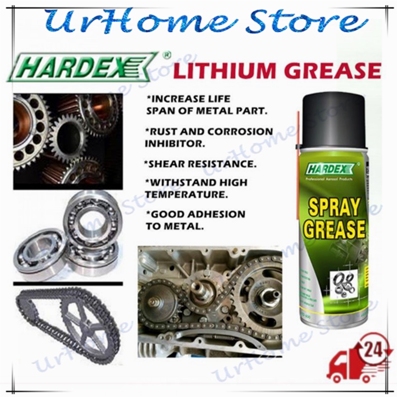 HARDEX Spray Grease Lithium Grease 400ml (Spray Minyak Grease Sembur ...