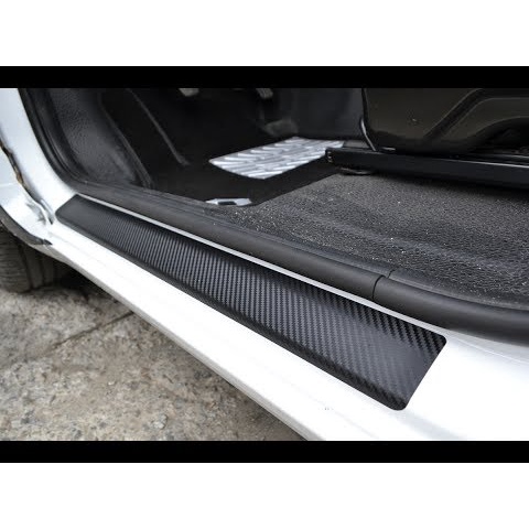 Car Door Step Protection Sticker Anti Scratch Door Step 4D Carbon Fiber ...