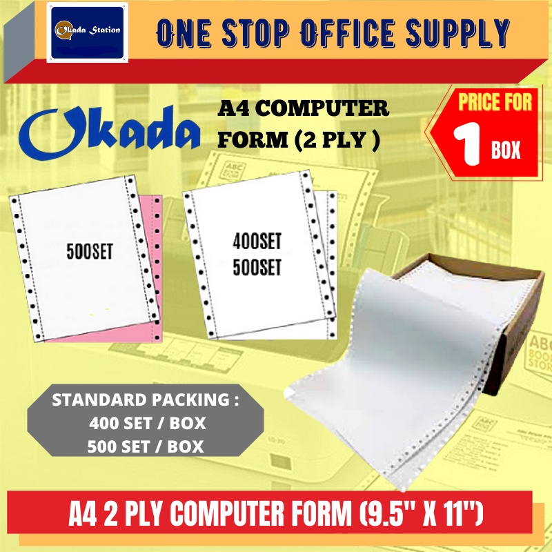 A4 2 PLY NCR COMPUTER PAPER -( 9.5'' X 11'' ) | Shopee Malaysia