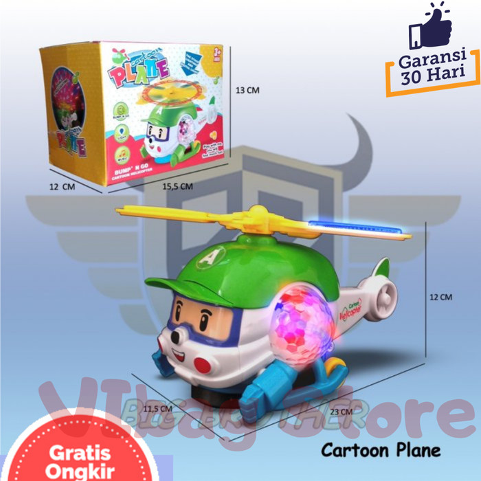 Heli Poli Cute Helicopter Toys Heli Airplane Kids Toys OTB043 | Shopee ...