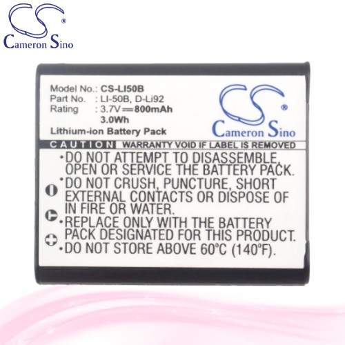 CS Battery Olympus SZ-10 / SZ-11 / SZ-12 / SZ-14 / SZ-15 Battery 800mah ...