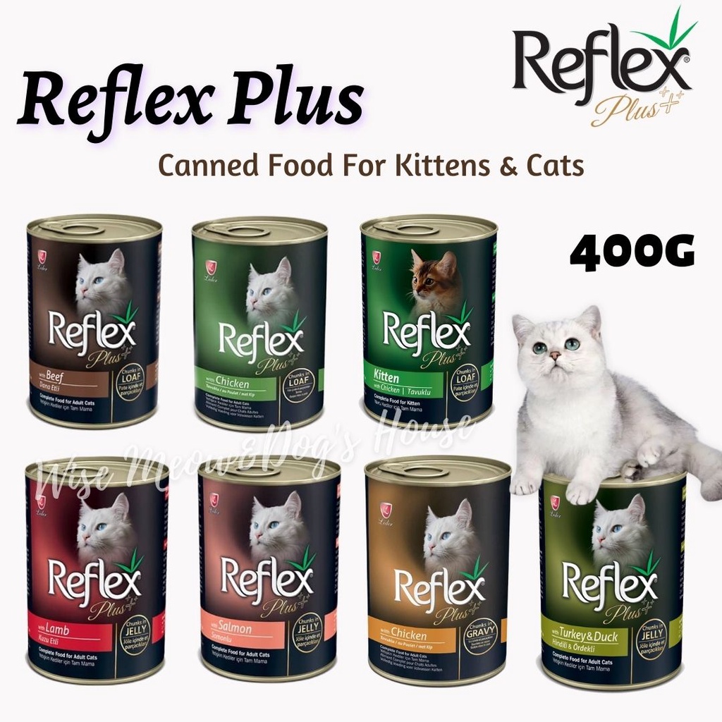 Reflex Plus Cat Canned Wet Food For Kittens And Cats 400g Makanan
