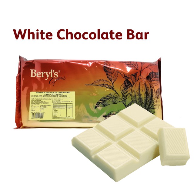 Beryls White Chocolate Compound Bar 1kg | Shopee Malaysia