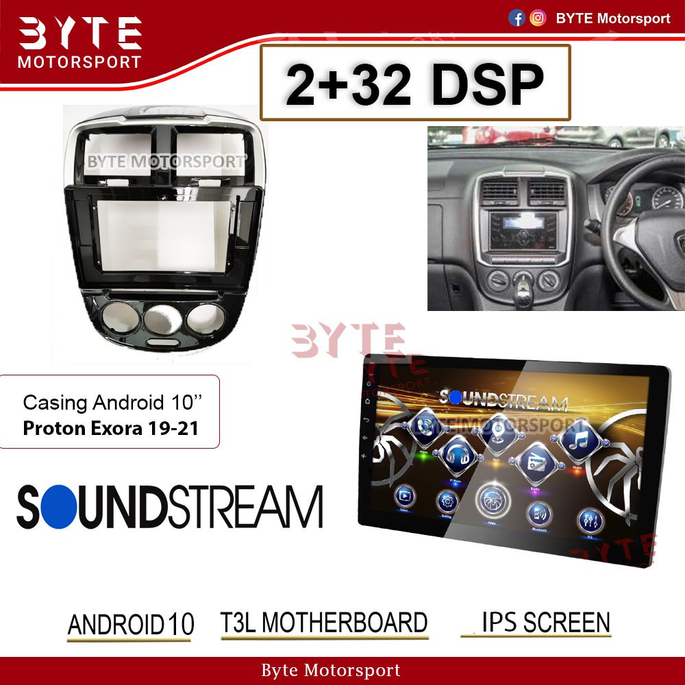 Proton Exora 2019-2021 Soundstream Touch Screen High Definition Android Car Player Build-In DSP ...