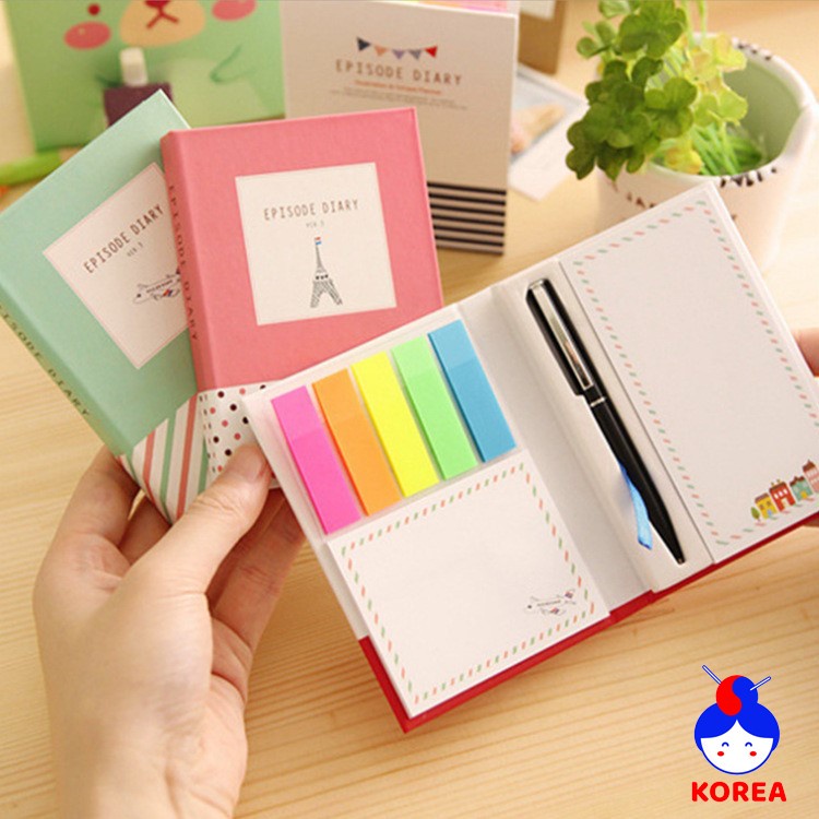 [HCM] Note Paper Set (3 Types) notepad Form With Korean Household Super ...